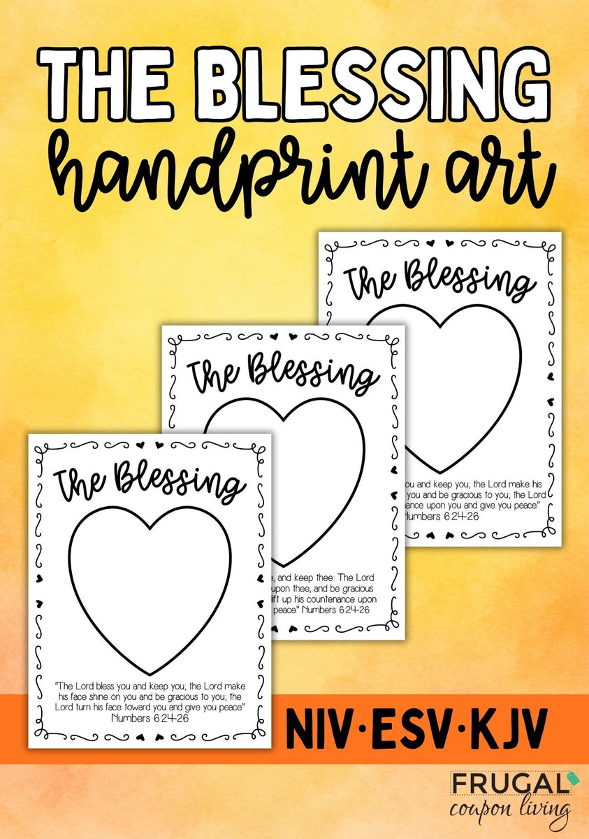 The Blessing Numbers 6:24-26 Prayer Handprint Art for Kids “The Lord ...