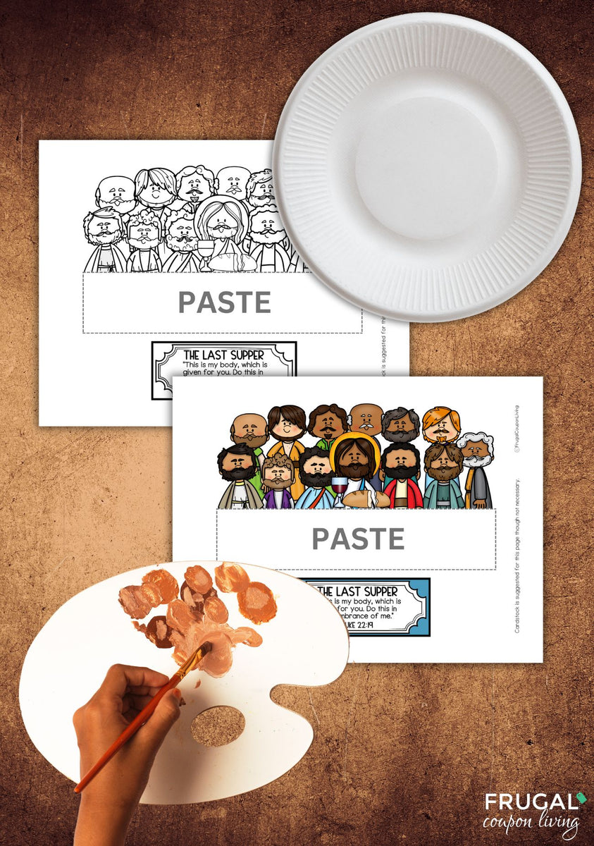 The Last Supper Kids Craft: Jesus & the 12 Disciples Paper Plate Craft ...