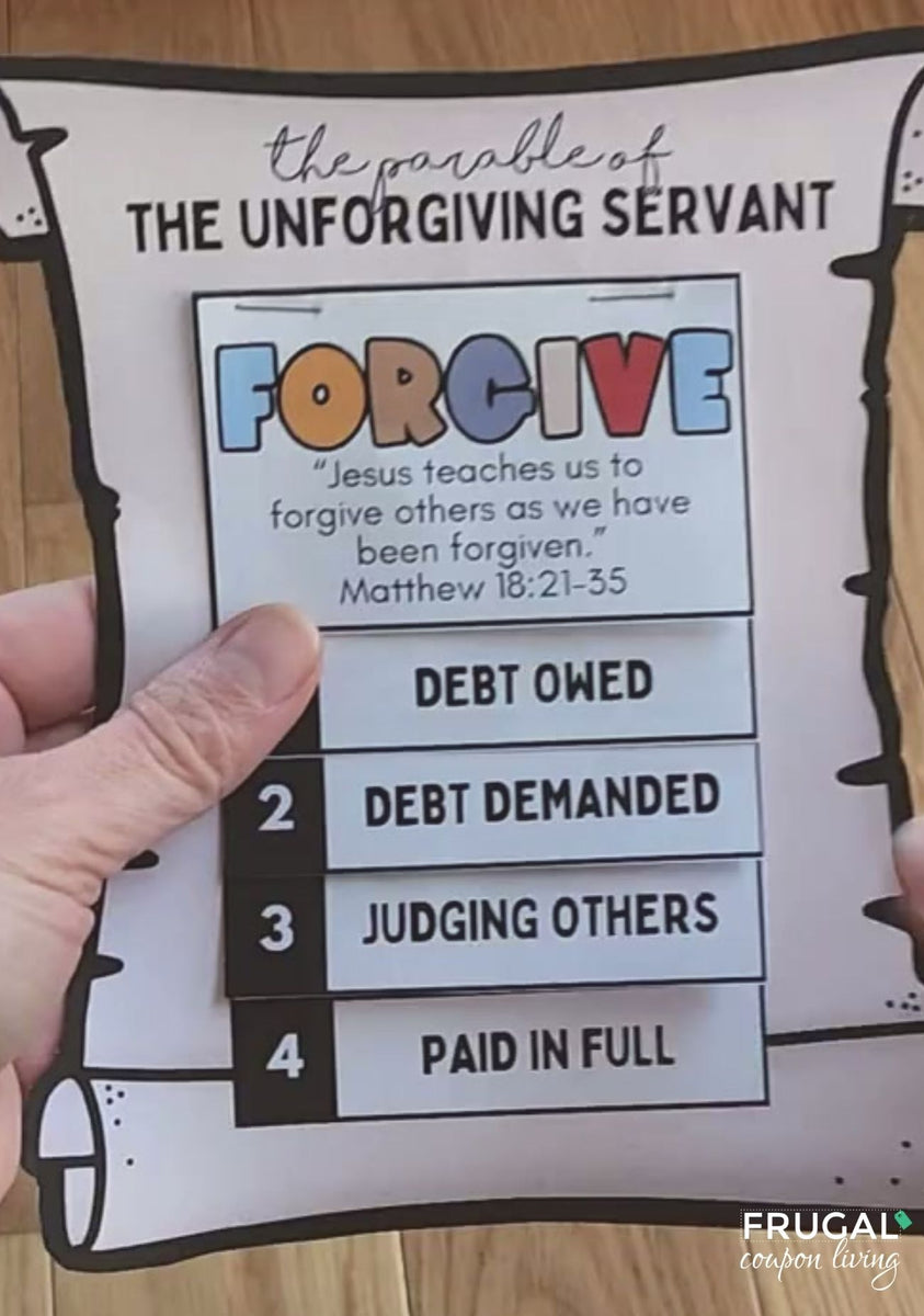 The Parable of the Unforgiving Servant Craft Set for Kids – Frugal ...