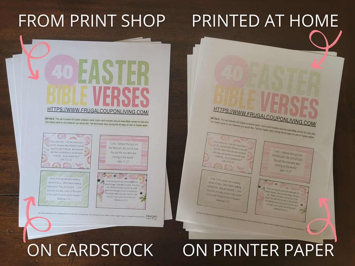 Easter Bible Verses for Kids | Lent + Easter Scripture Cards Printable ...