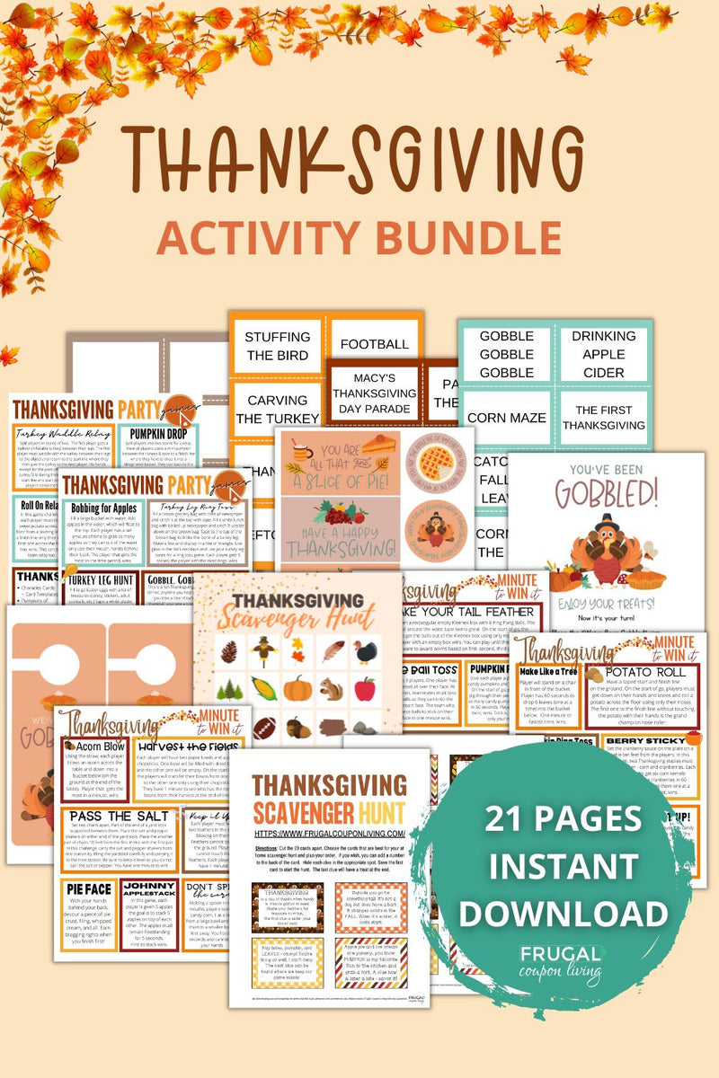 Thanksgiving Activity Pack - Scavenger Hunt, Games, Been Gobbled & More ...