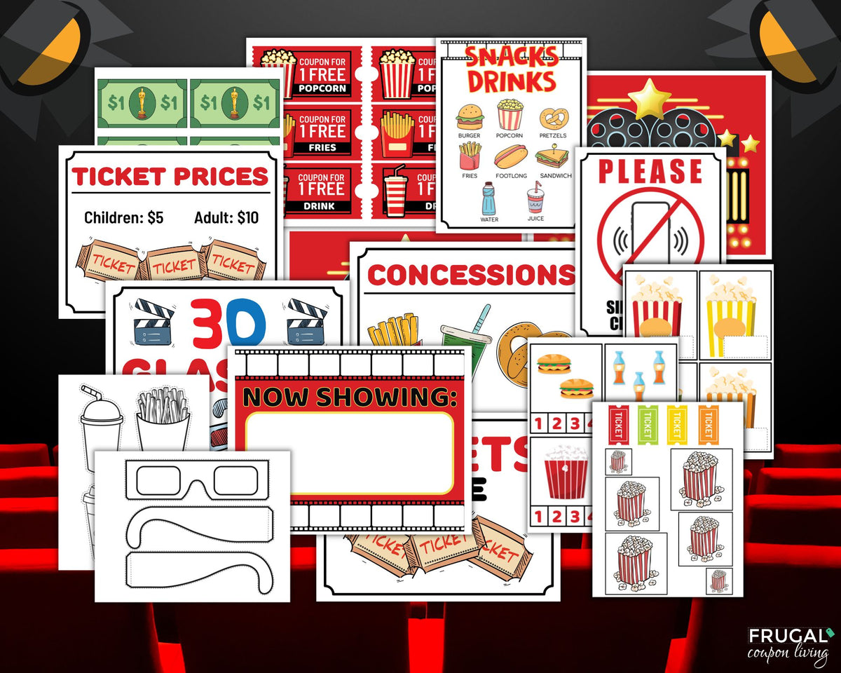Dramatic Play Movie Theater Printables - Pretend Play for Kids ...
