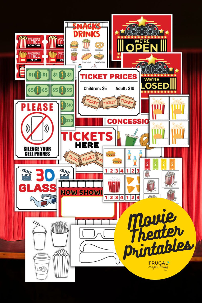 Dramatic Play Movie Theater Printables - Pretend Play for Kids ...