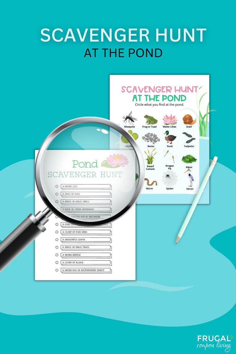 Nature Journal for Kids + Pond Life Outdoor Scavenger Hunt – Frugal ...