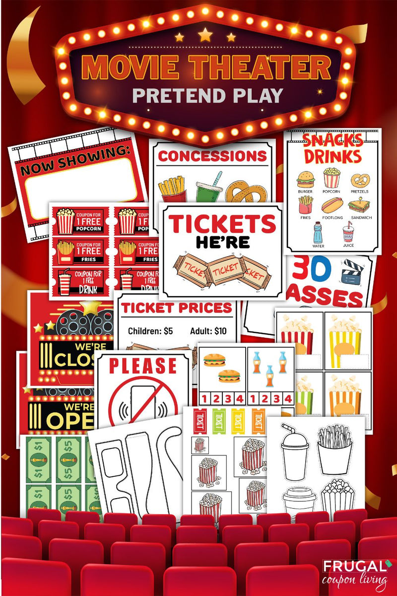 Dramatic Play Movie Theater Printables - Pretend Play for Kids ...