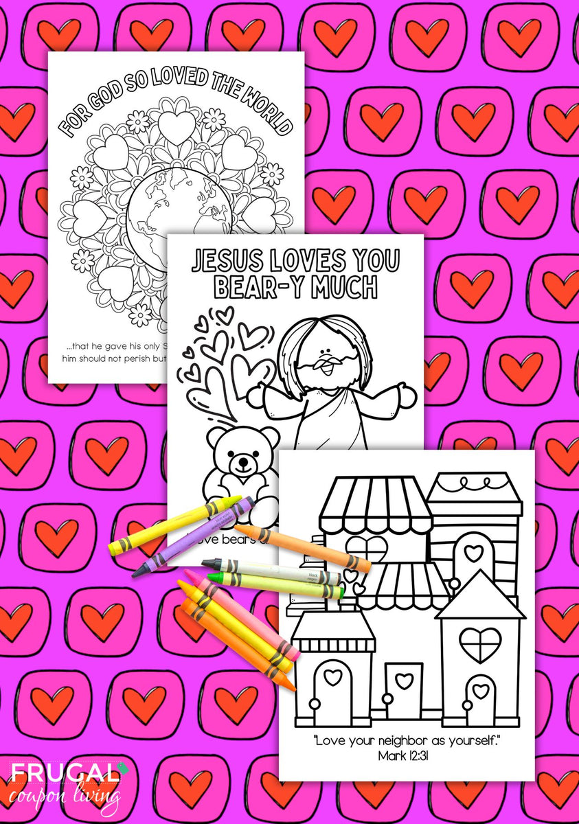 Christian Coloring Pages - Valentine's Day Bible Coloring Sheets for ...