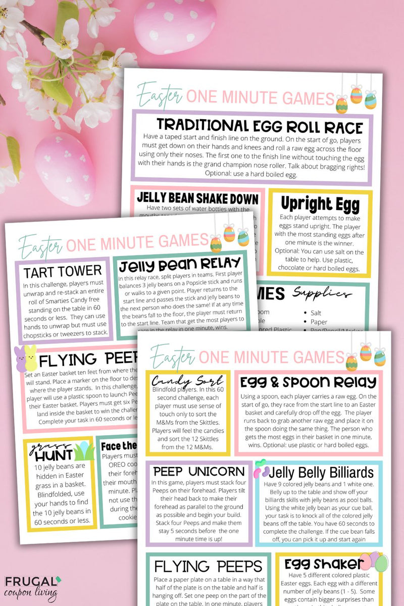 Easter One Minute Games for Groups, Kids, Youth & Adults – Frugal ...