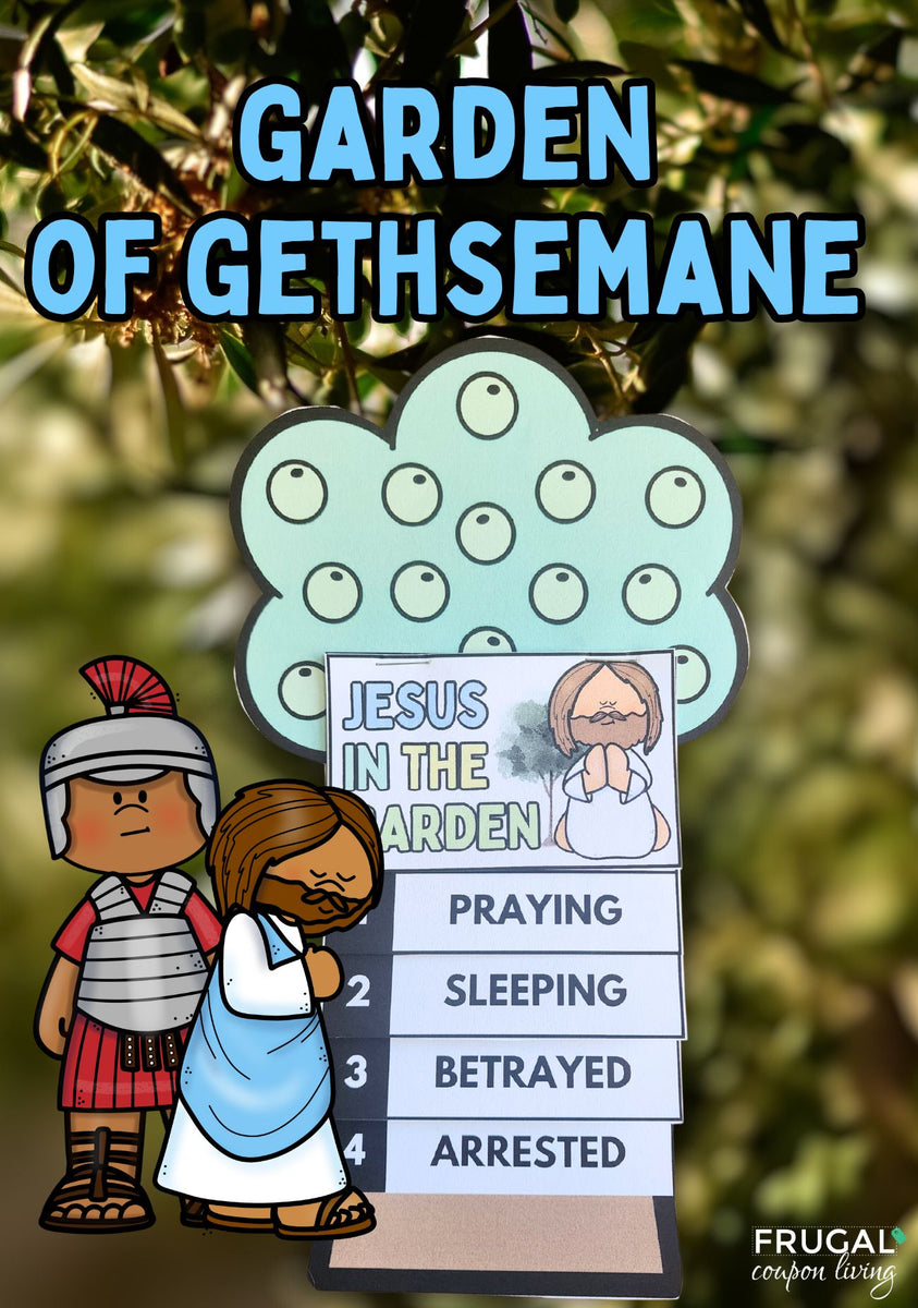 Jesus Prays in the Garden of Gethsemane Flipbook Craft for Holy Week ...