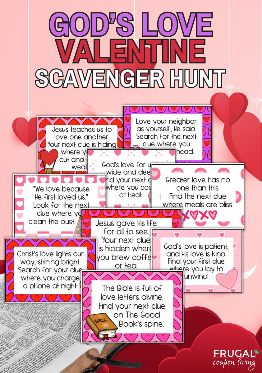 Christian Valentine's Day Scavenger Hunt about God's Love – Frugal ...