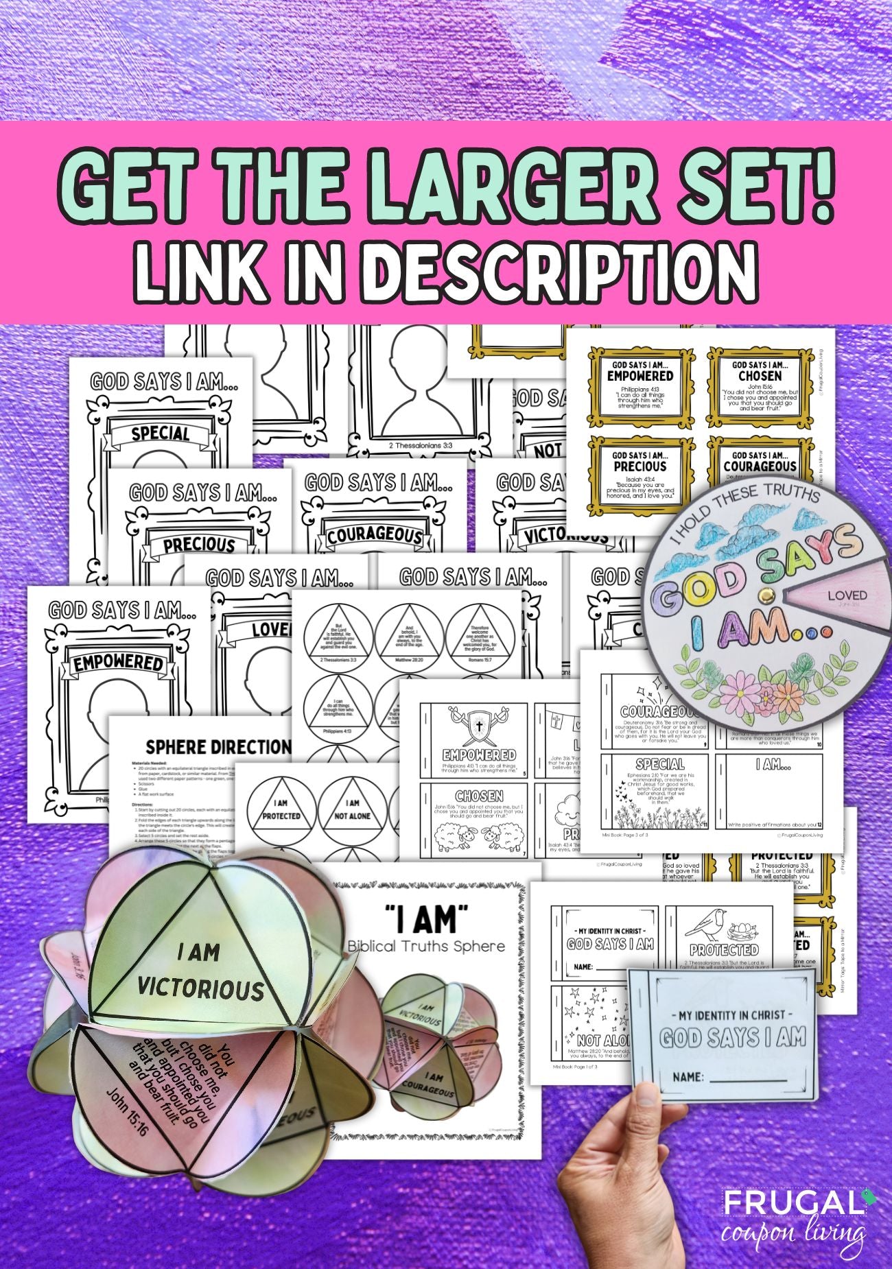I Am in Christ 3-D Sphere Bible Craft for Teens - Print Today! – Frugal ...