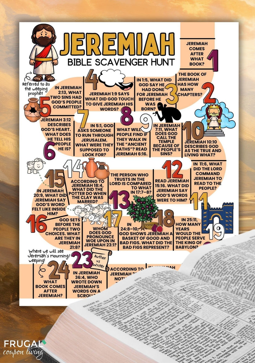 Jeremiah Bible Scavenger Hunt: Major Prophets Old Testament Trivia ...