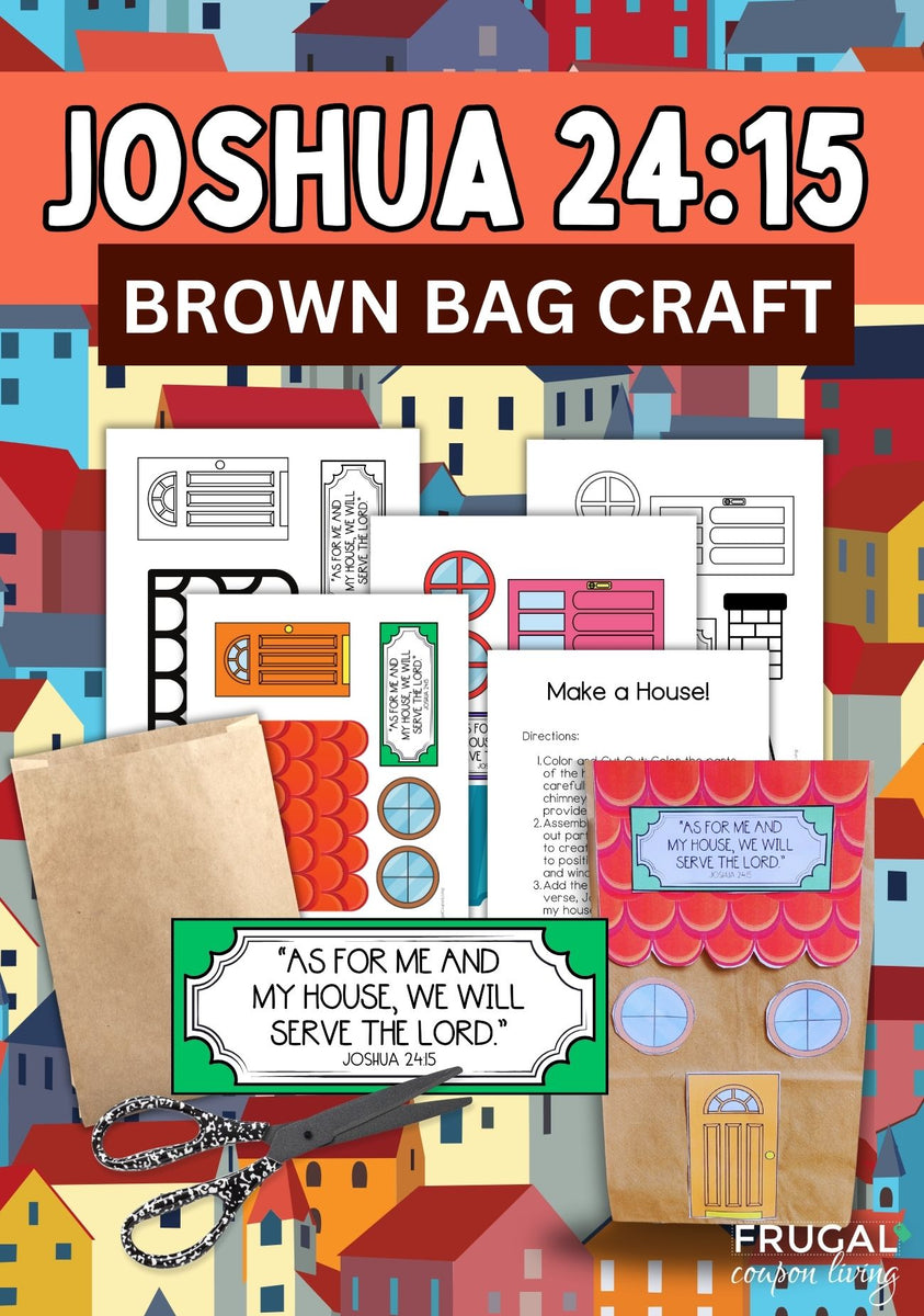 Joshua 24:15 Craft - Paper Bag House Craft – Frugal Coupon Living