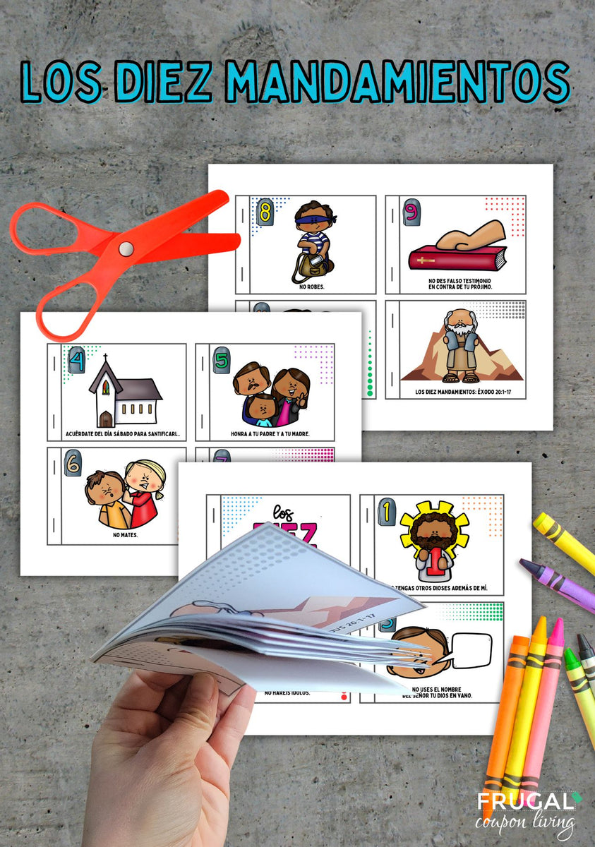 Los Diez Mandamientos Para Niños - Ten Commandments Book in Spanish ...