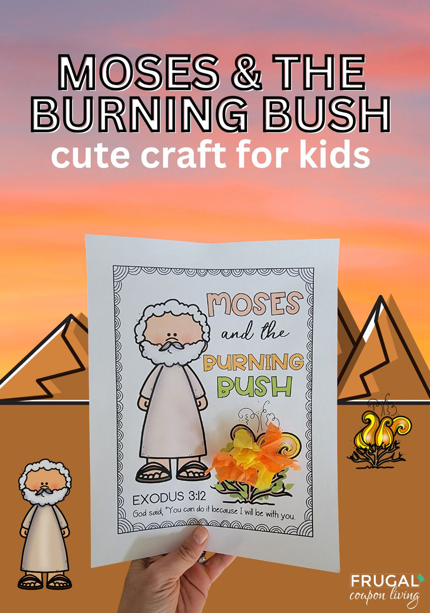 Moses and the Burning Bush Craft Printable - Exodus 3 Bible Story ...