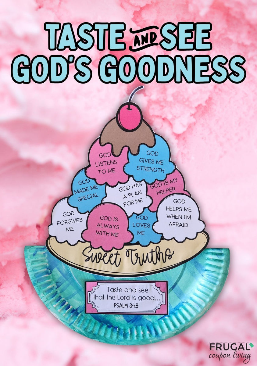 Taste & See the Goodness of the Lord Ice Cream Craft – Frugal Coupon Living