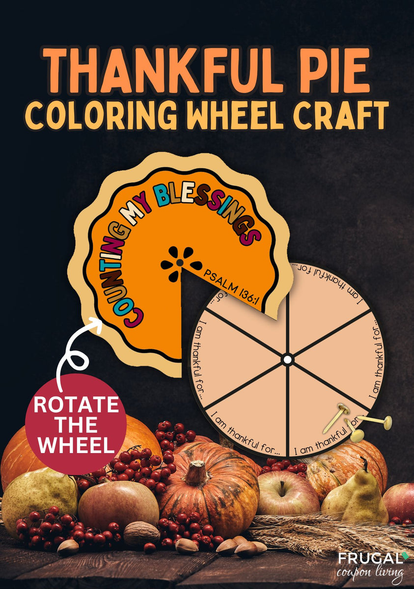 Thanksgiving Blessings Wheel Craft - Fall Gratitude Activity for Kids ...