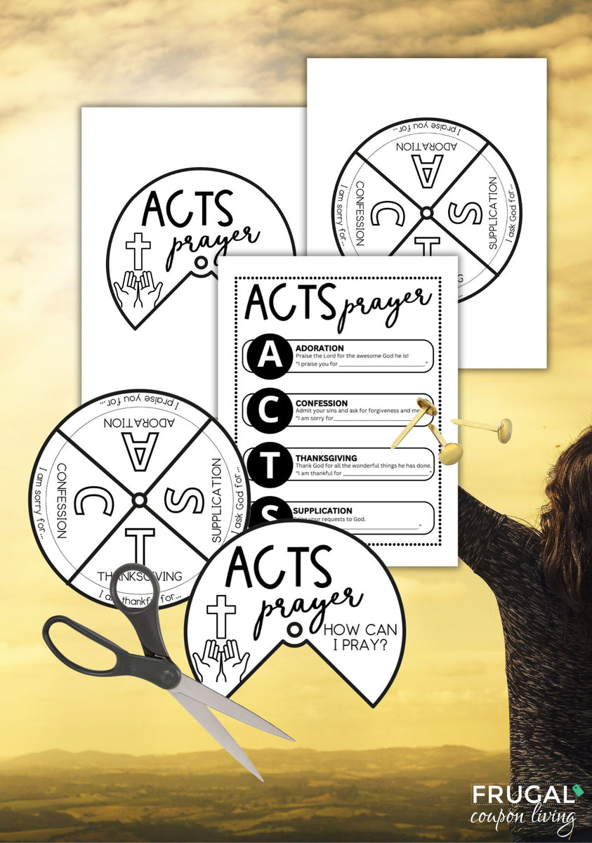 Acts Model Prayer Coloring Wheel & Worksheet - Teach Kids to Pray ...