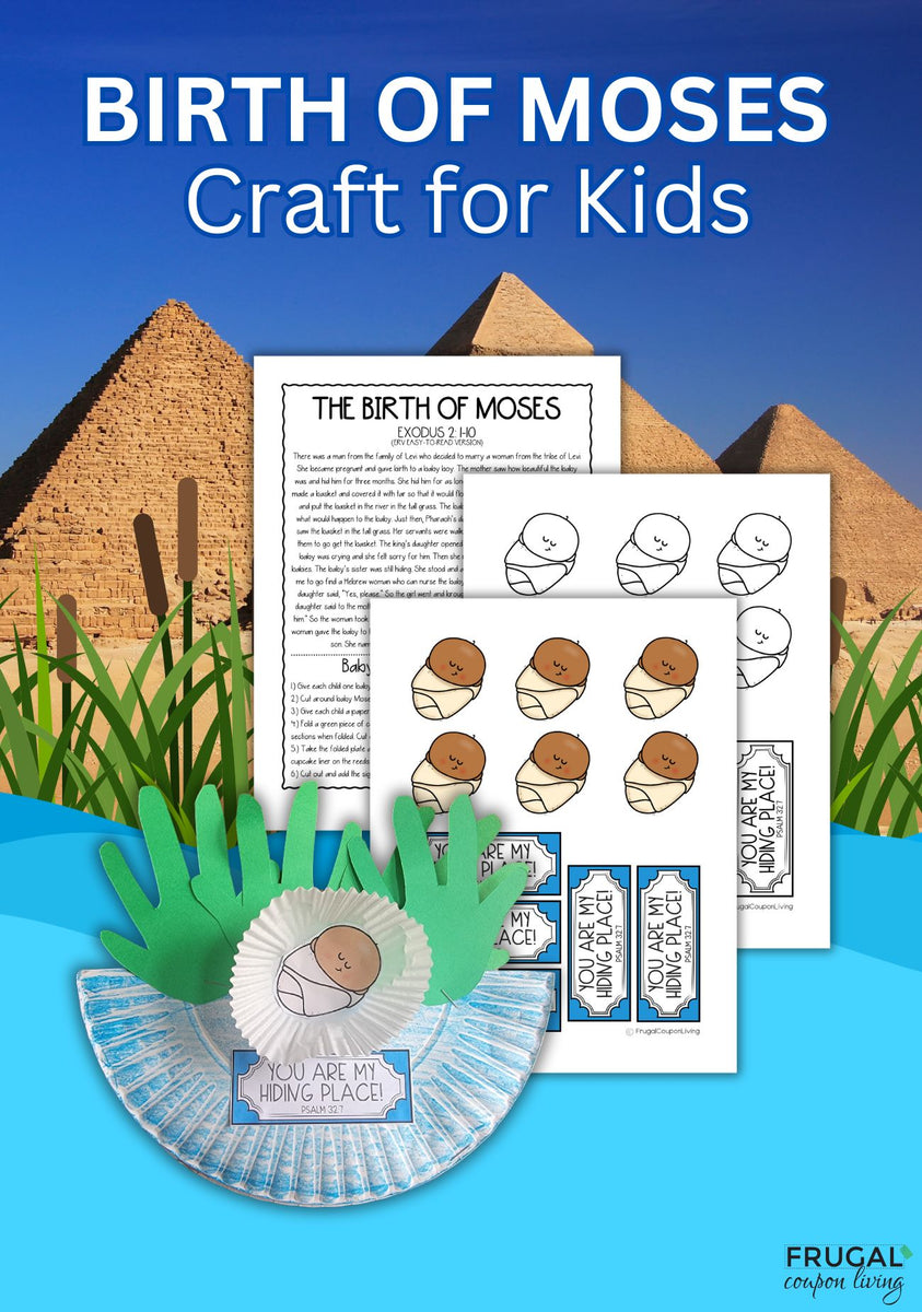 Baby Moses Handprint Bible Craft for Kids - You Are My Hiding Place ...