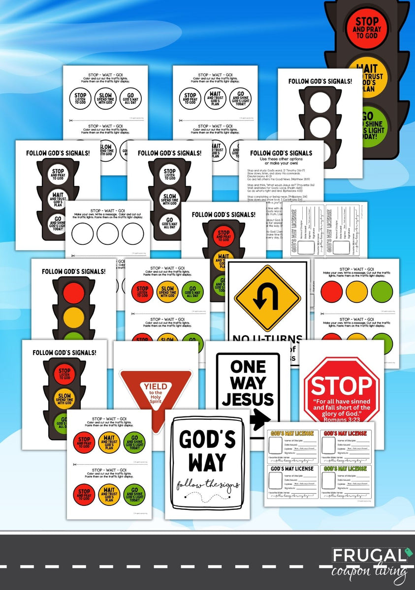 God’s Way Stoplight Bible Activity Set – Kids' Printable Christian Craft – Frugal Coupon Living