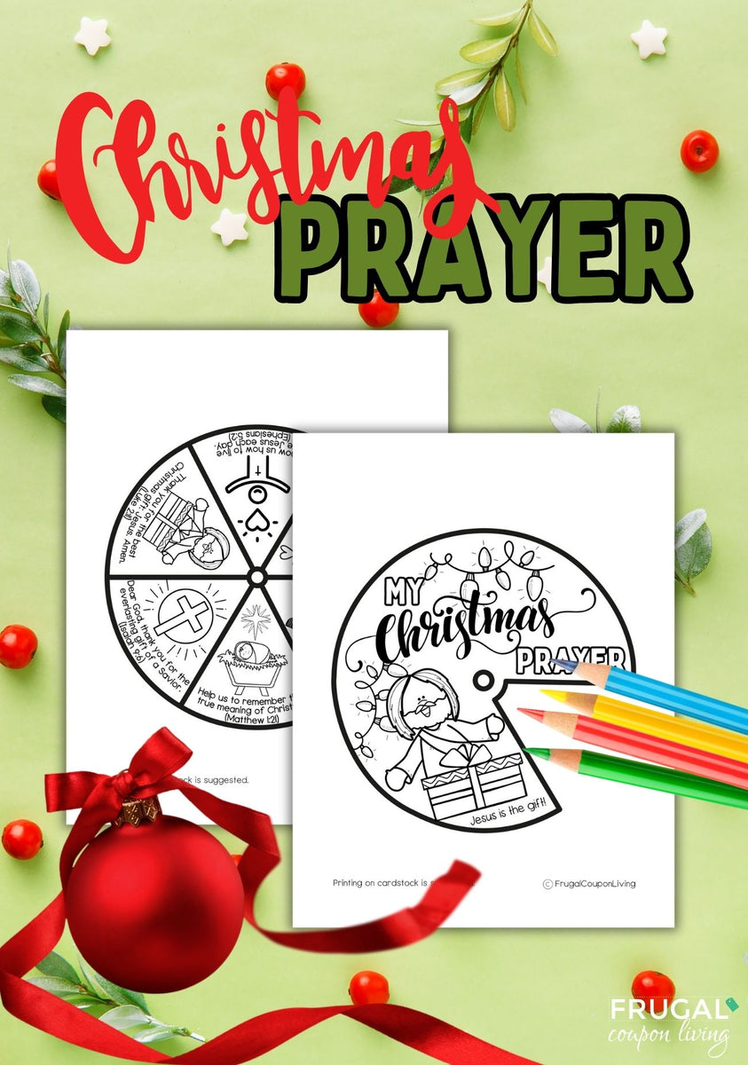 Christmas Prayer for Kids - Coloring Page and Wheel Craft – Frugal ...