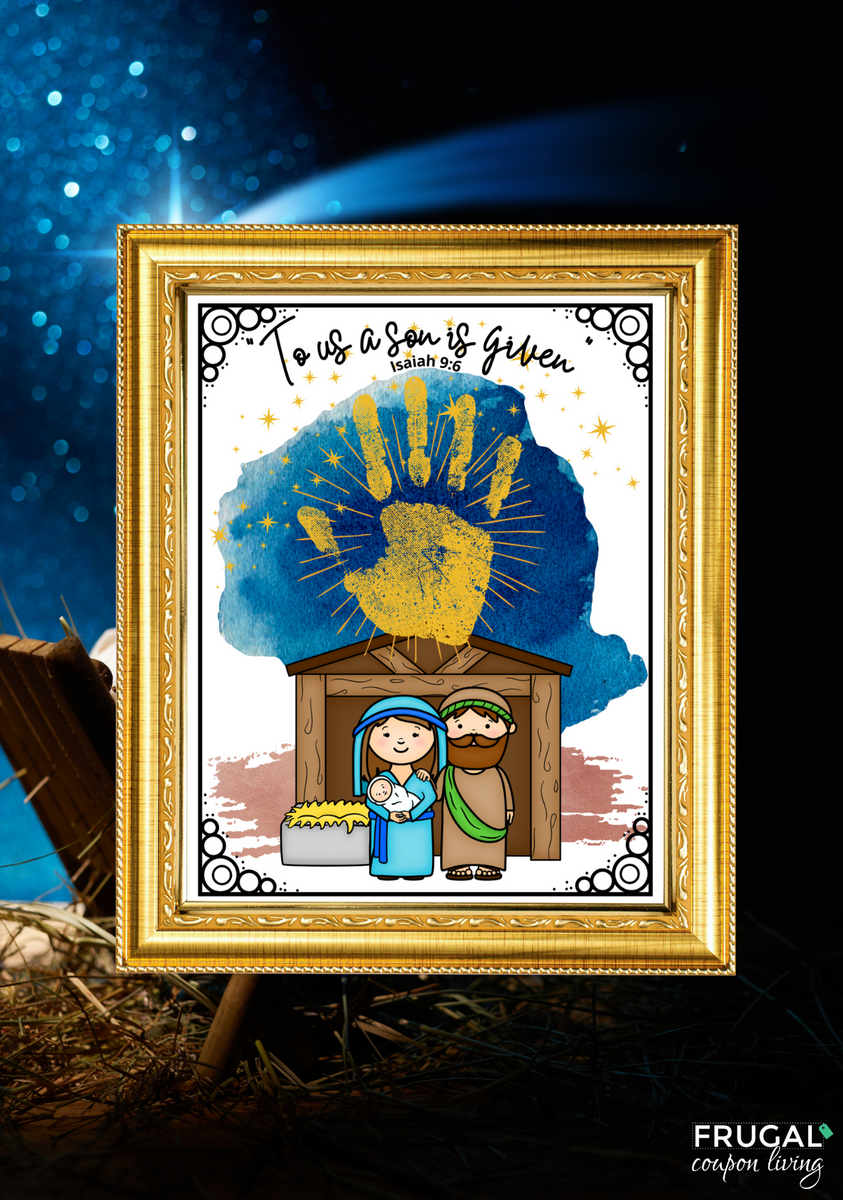 Cute Printable Christmas Nativity Handprint Art for Kids – Frugal ...