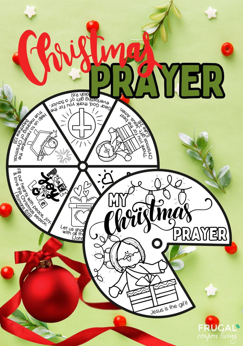 Christmas Prayer for Kids - Coloring Page and Wheel Craft – Frugal ...