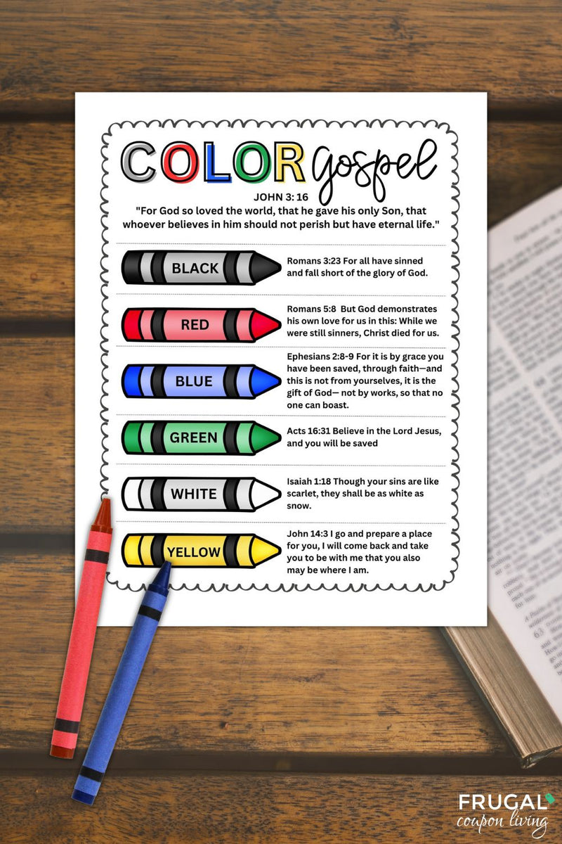The Gospel of Salvation for Kids - Bible Verse Coloring Page – Frugal ...