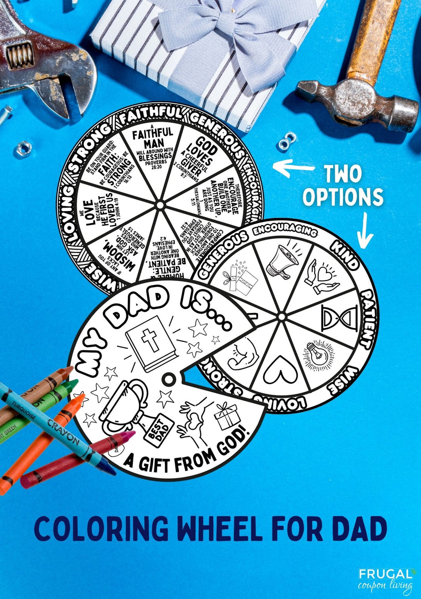 Christian Father's Day Spinner Wheel Godly Attributes of Dad Printable ...