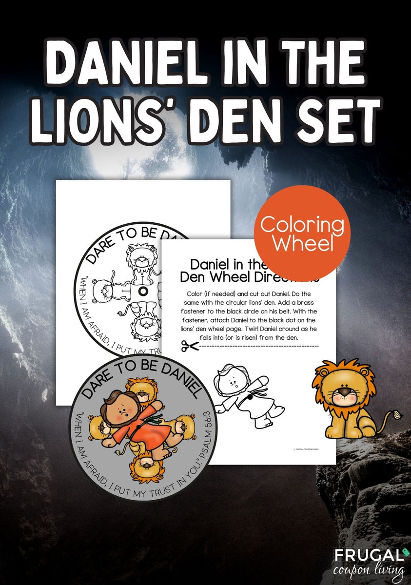 Cute Daniel in the Lions' Den Craft and Activity Set - Print now ...