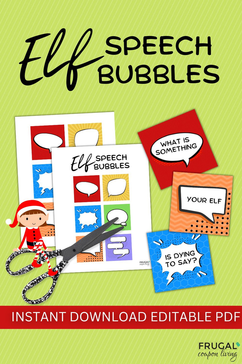 Elf Talks with this Editable Elf Speech Bubble Printable – Frugal ...