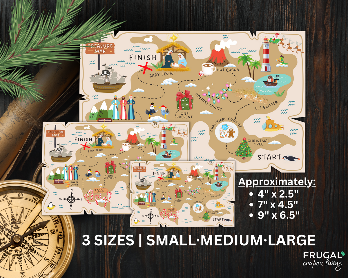 Christmas Treasure Hunt Map - Elf Prop Treasure Hunt Printable – Frugal ...