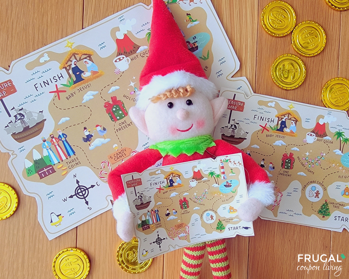 Christmas Treasure Hunt Map - Elf Prop Treasure Hunt Printable – Frugal ...