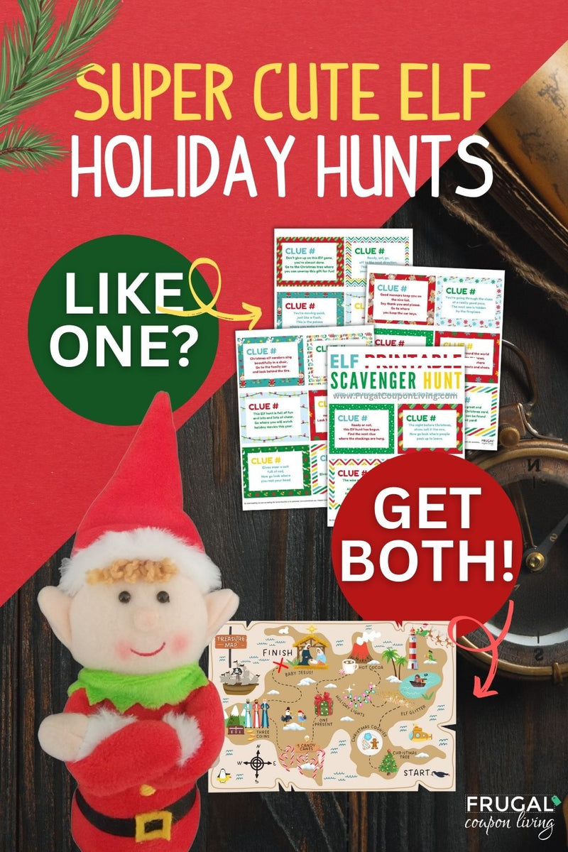 Christmas Scavenger Hunt and Holiday Treasure Hunt Map Set for Elf ...