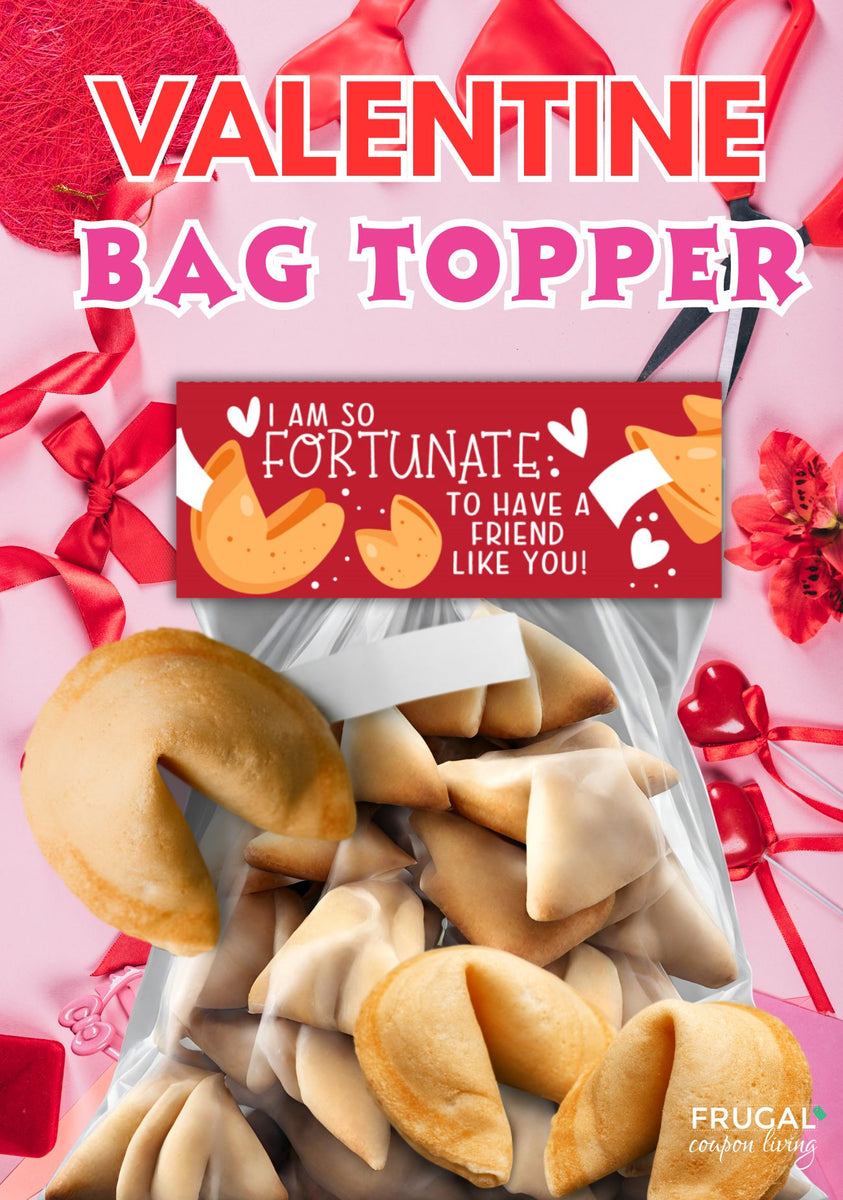 Fortune Cookie Valentine Gift Bag Topper – Frugal Coupon Living