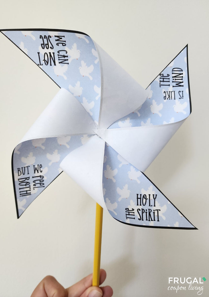 Holy Spirit Pinwheel Craft for Kids - John 14:15-26 – Frugal Coupon Living
