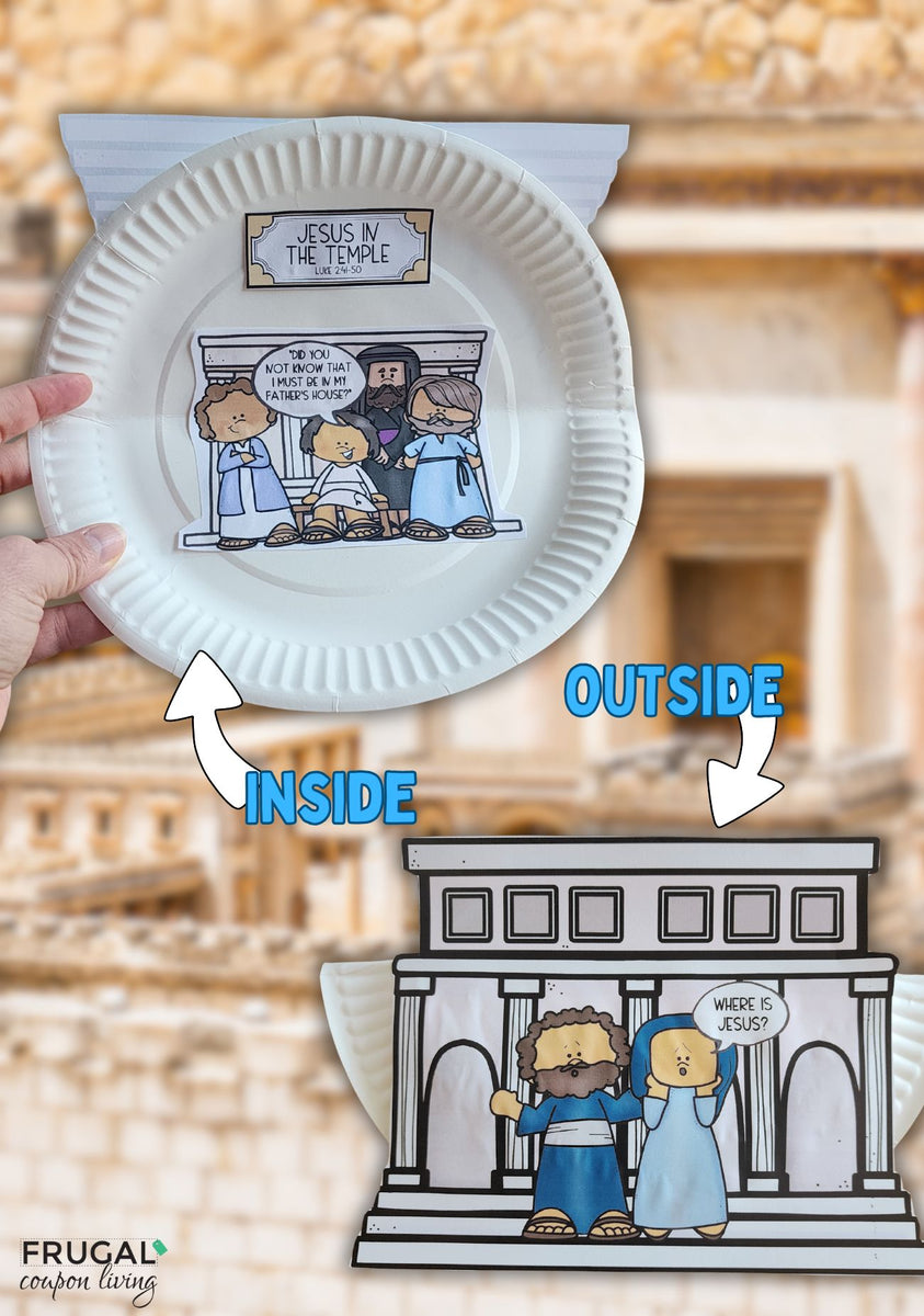 Jesus in the Temple Paper Plate Craft – An Interactive Bible Activity ...