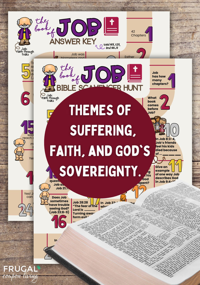 Job Bible Scavenger Hunt Printable - Bible Trivia Game Board – Frugal ...