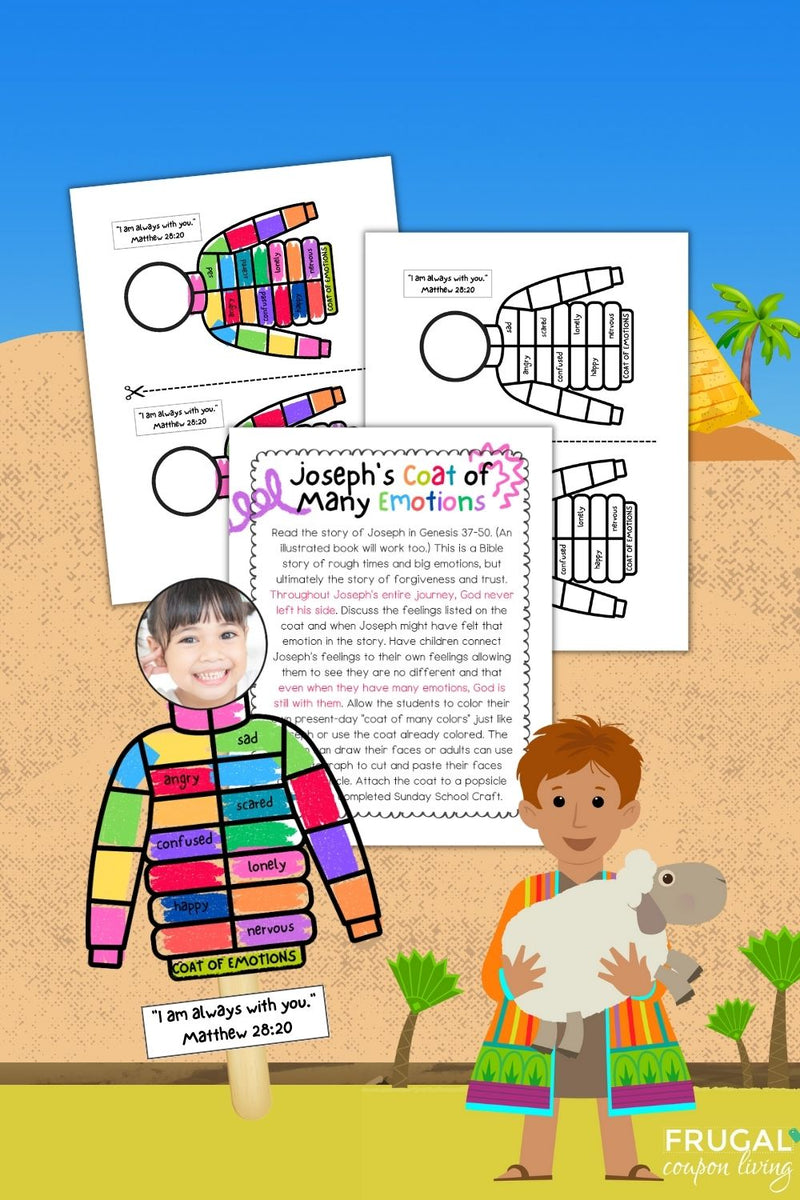 Cute Joseph Bible Story Craft | Present-Day Coat of Many Colors ...