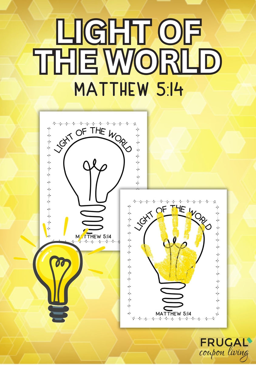 Salt and Light Craft for Kids- Matthew 5:13-14 Handprint Art Printable ...