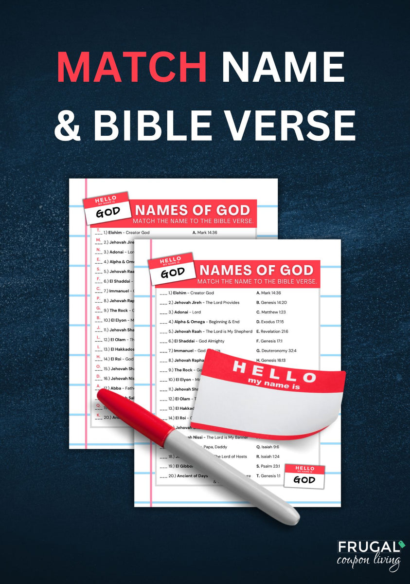 Names of God Printable List & Bible Verse Reference – Frugal Coupon Living