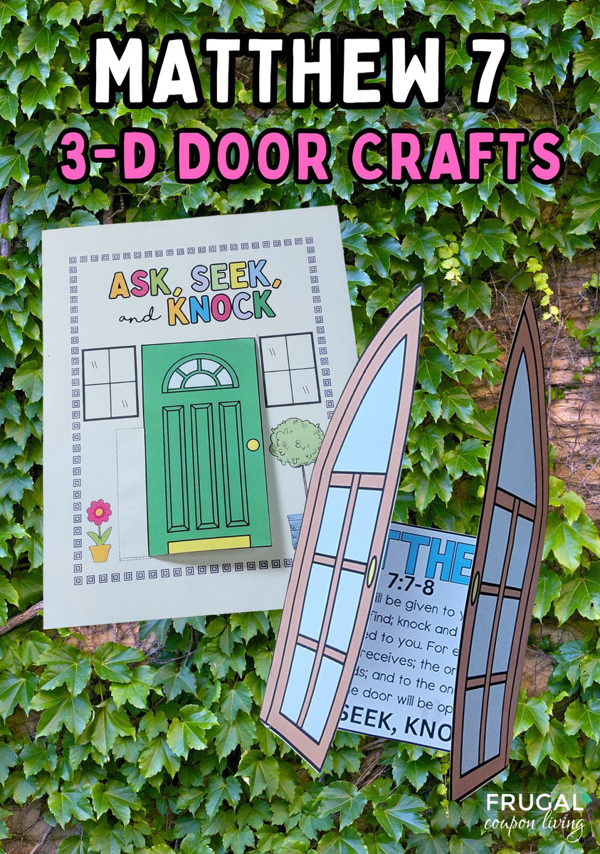 Ask, Seek, Knock: Kids' 3-D Door Craft Printable for Matthew 7:7-8 ...