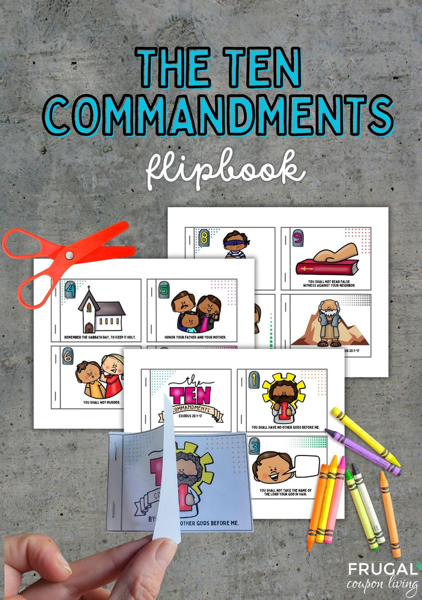 The Ten Commandments Mini Book PDF - Color + Black & White Copy – Frugal Coupon Living