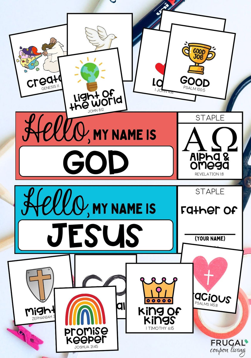Names of Jesus, Attributes of God Craft Flipbook for Kids – Frugal ...