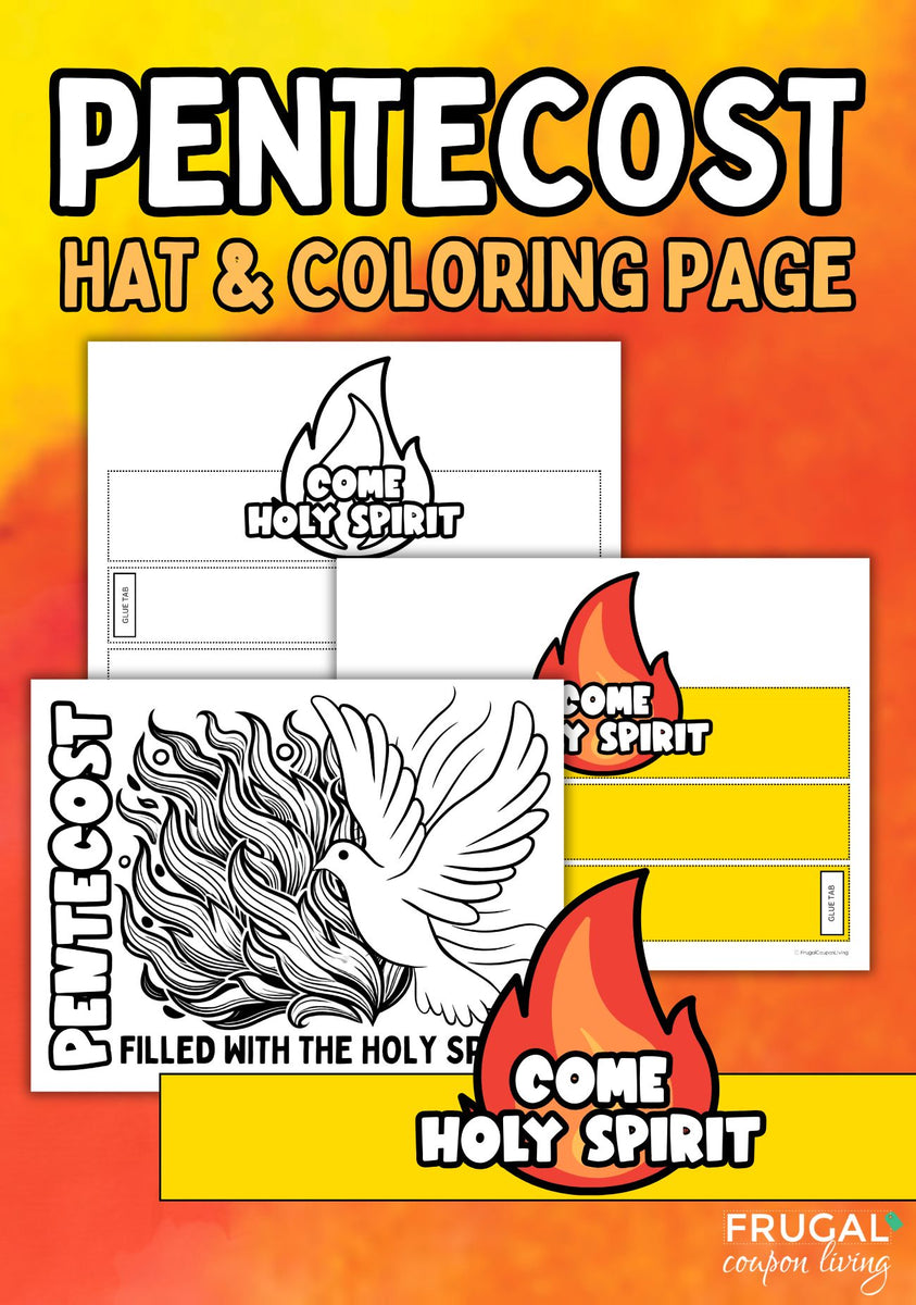 Pentecost Paper Hat and Coloring Page – Frugal Coupon Living