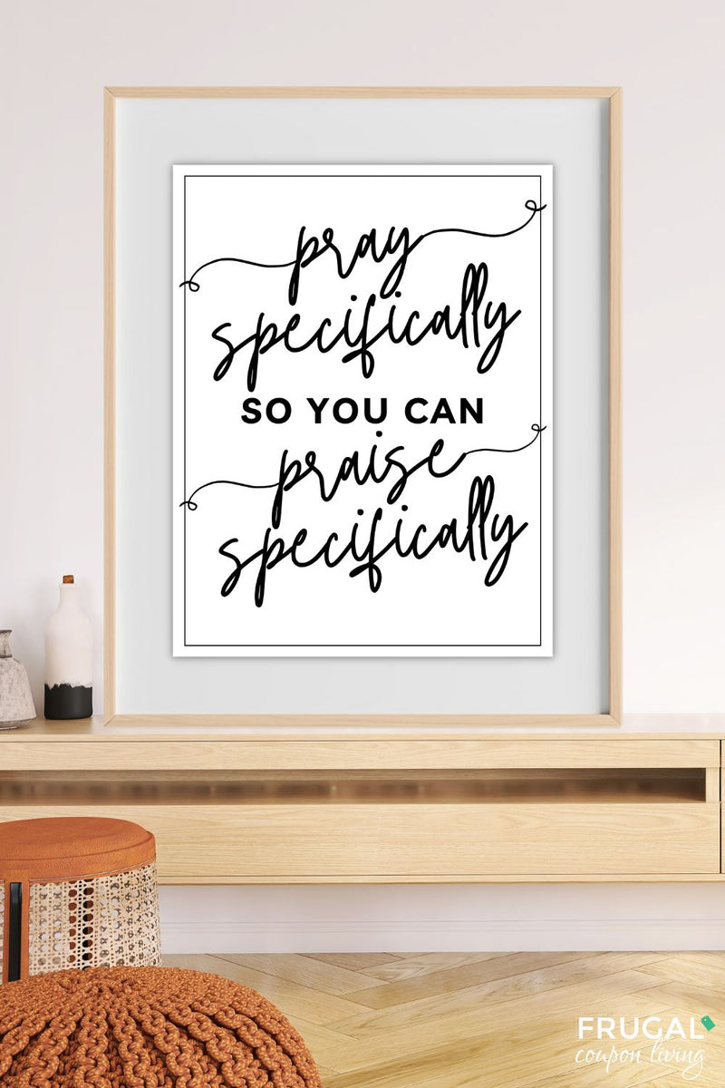 Minimalist Pray Specifically Verse - Inspirational Digital Download Art ...