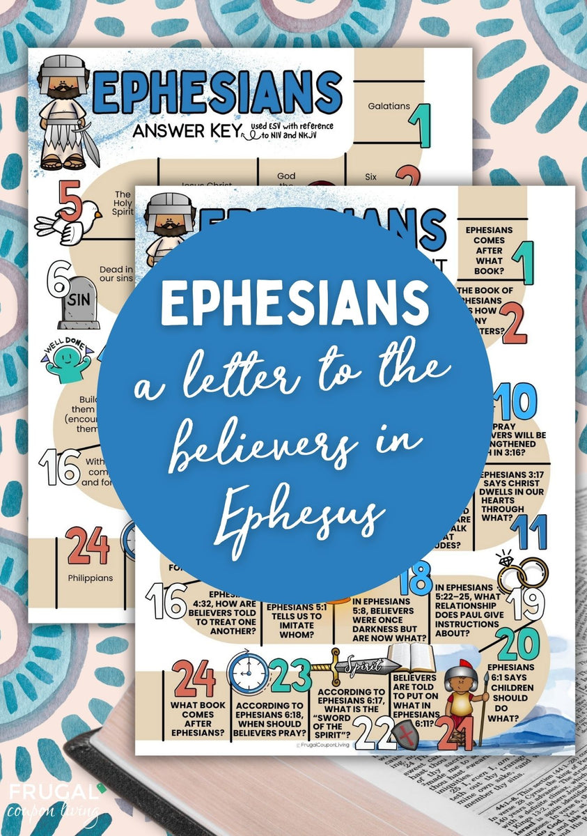 Ephesians Bible Scavenger Hunt: Paul's Letters New Testament Bible ...