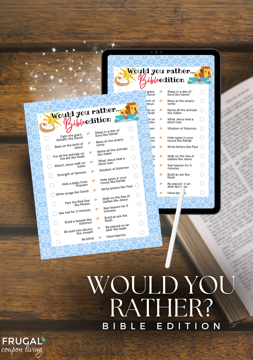 Bible Would You Rather Printable Worksheet - Sunday School Lesson ...