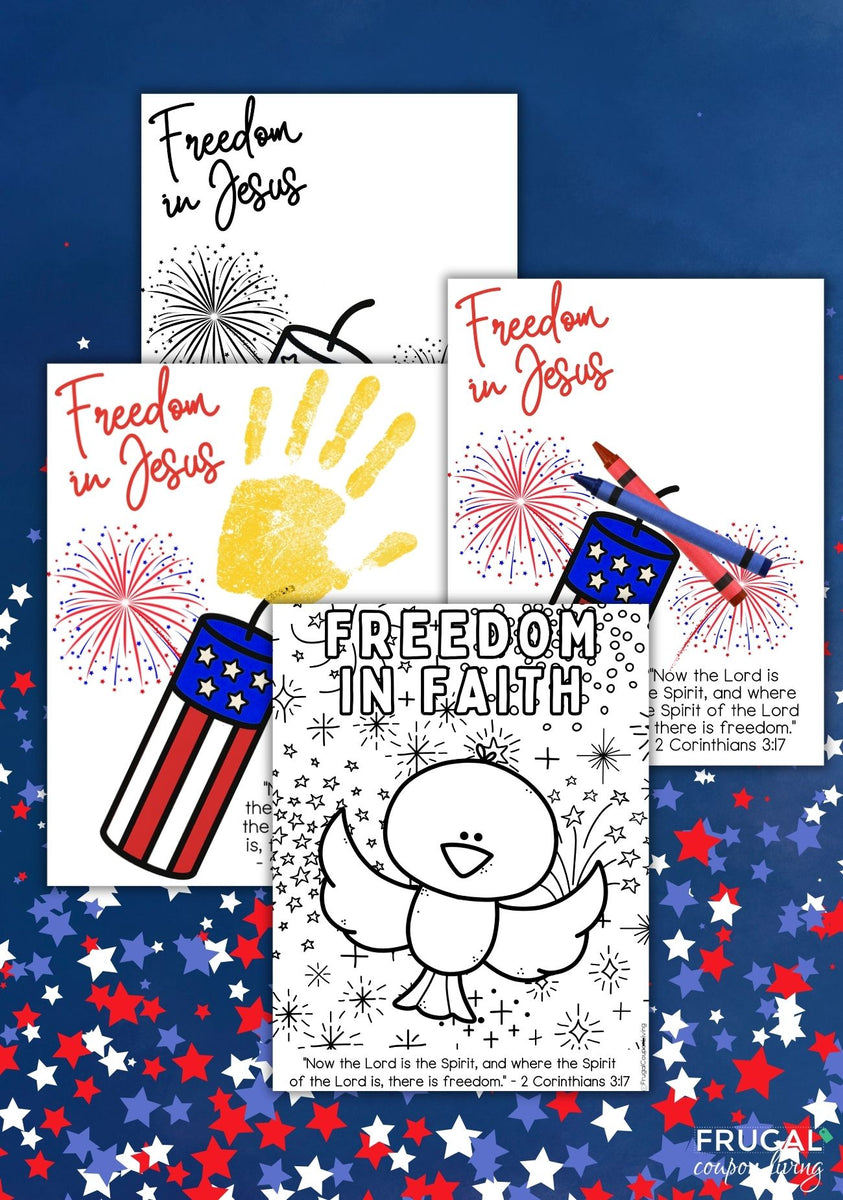 Freedom in Jesus Handprint Craft & Coloring Page - 2 Corinthians 3:17 ...