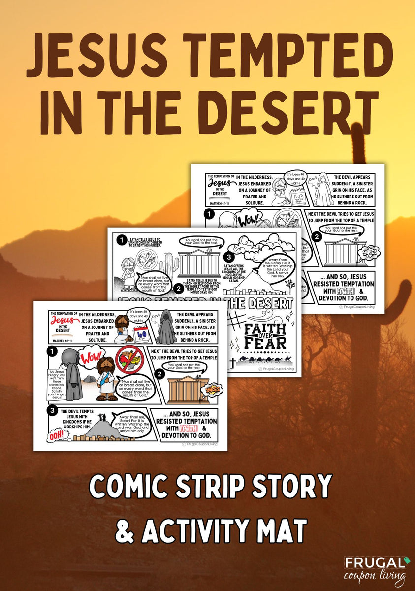 Jesus is Tempted in the Desert Activity Set for Kids - Print Now ...