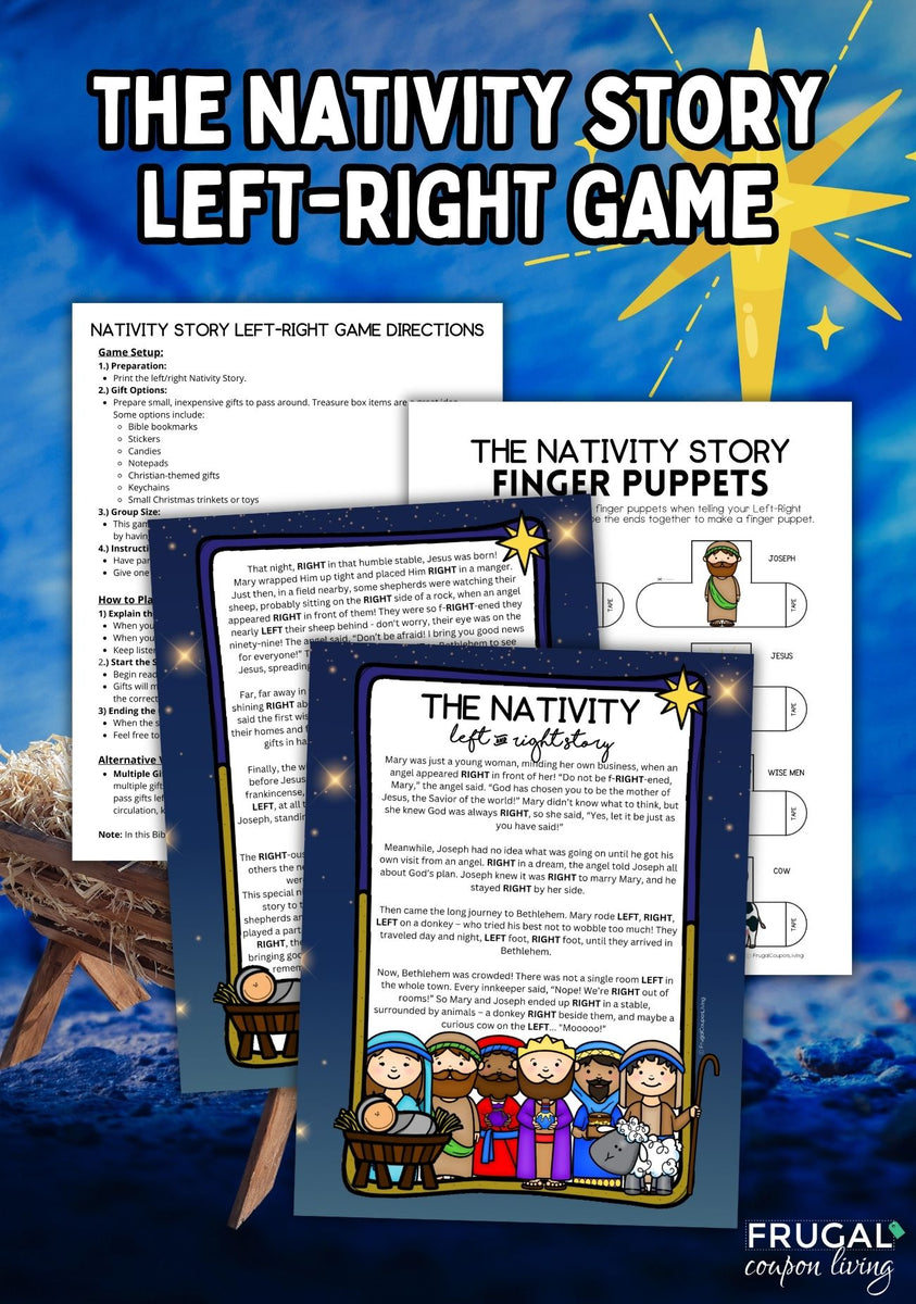 Nativity Story Left Right Game - Christmas Activity for Kids – Frugal ...